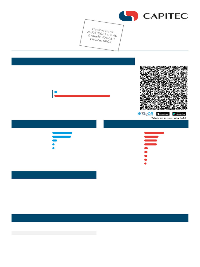 Capitec Bank Statement Overview 2025 | PDF | Debit Card | Credit Card