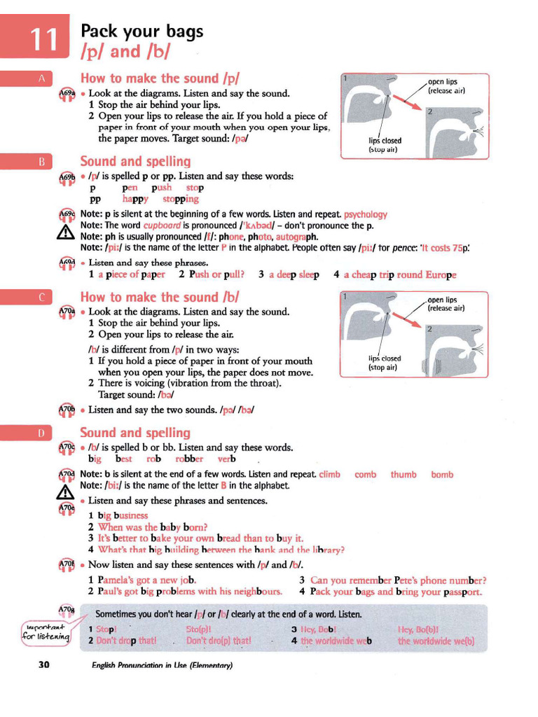Sounds P, B, T, D | PDF