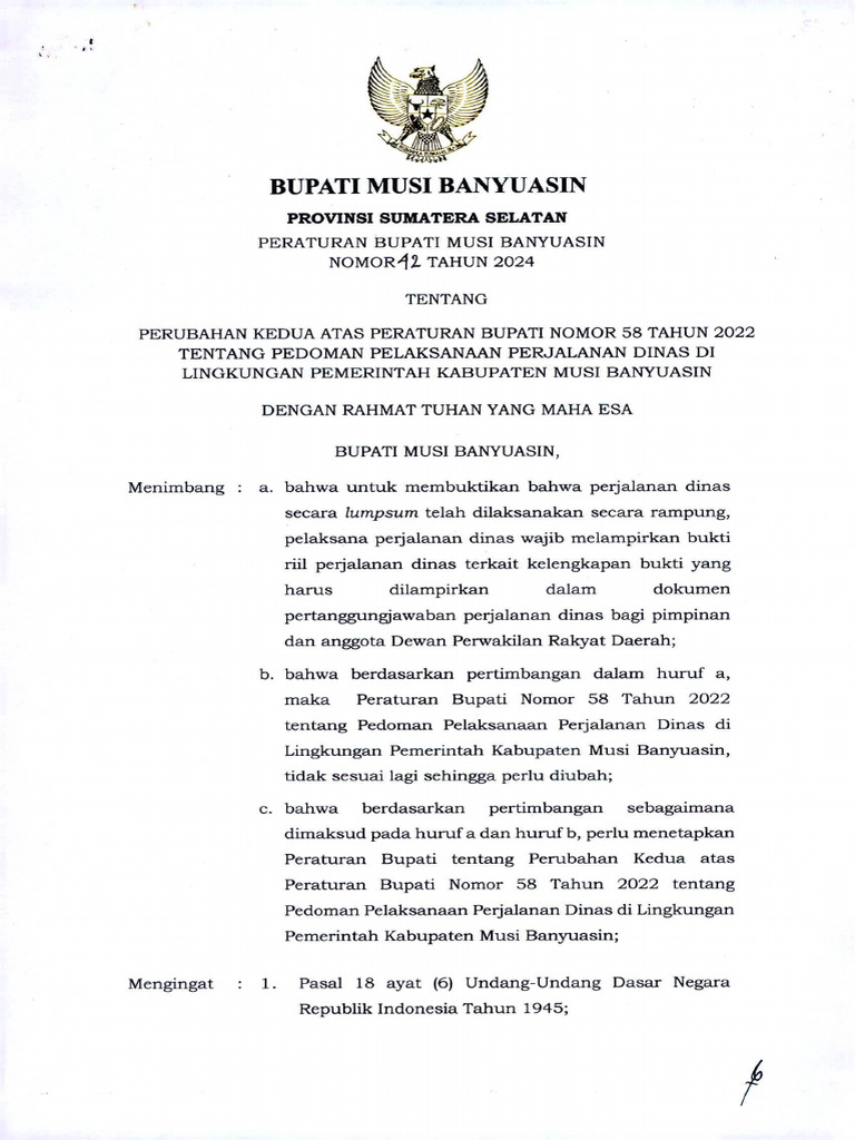 Perbup SPPD 2024 | PDF