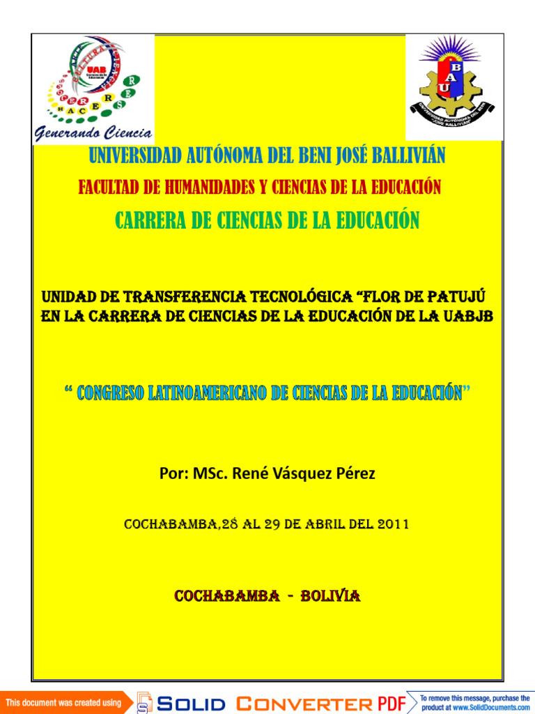 Propuesta de UTT en Ciencias de la Educación | PDF | Investigación y ...