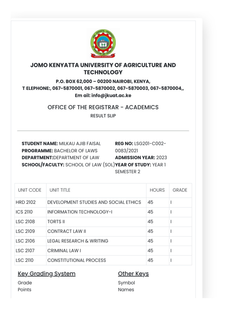 Jomo Kenyatta University of Agriculture and Technology | PDF