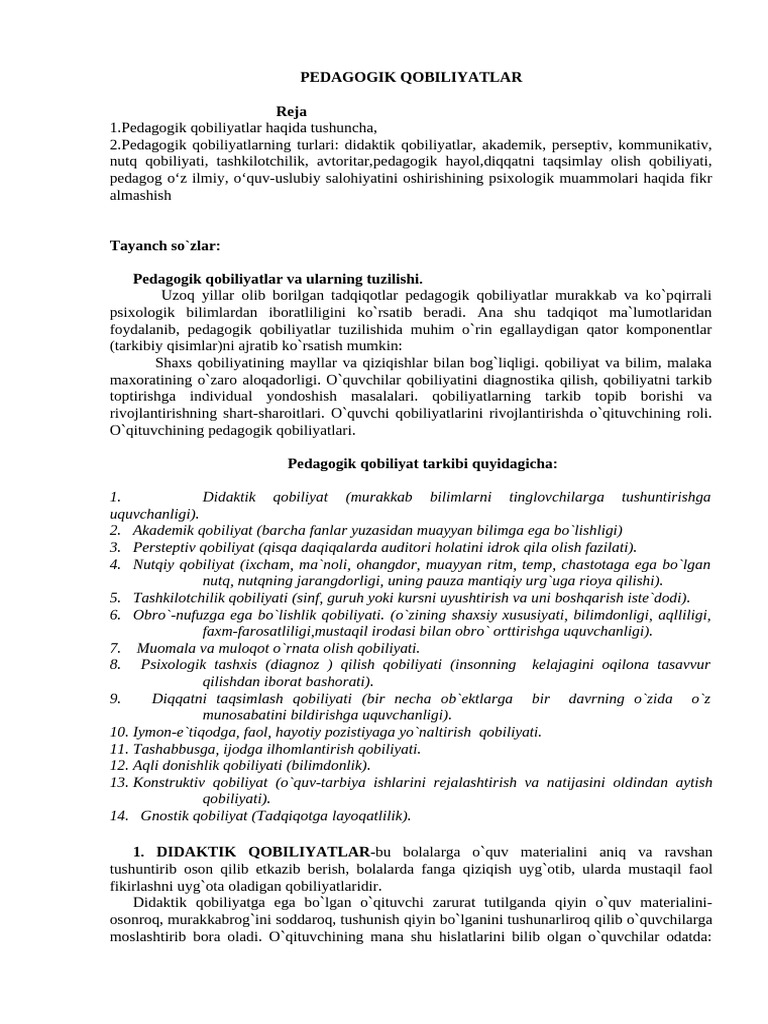 15-MAVZU, II-Semestr. | PDF