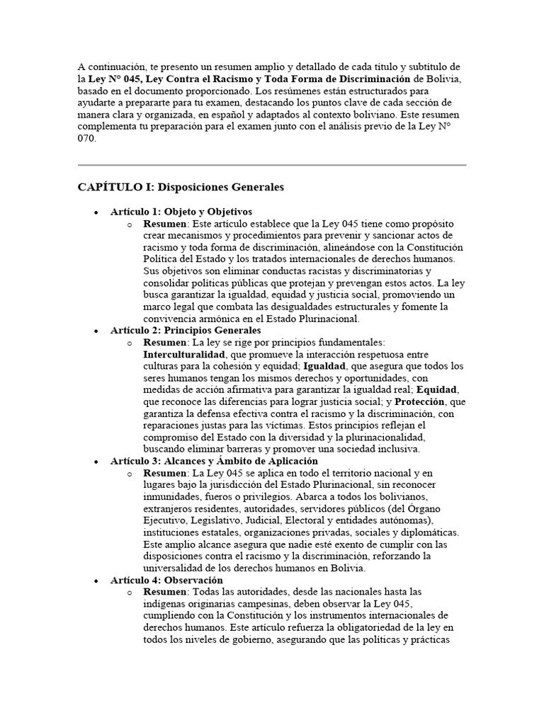 3 Ley 045 | PDF | Discriminación y relaciones raciales | Racismo