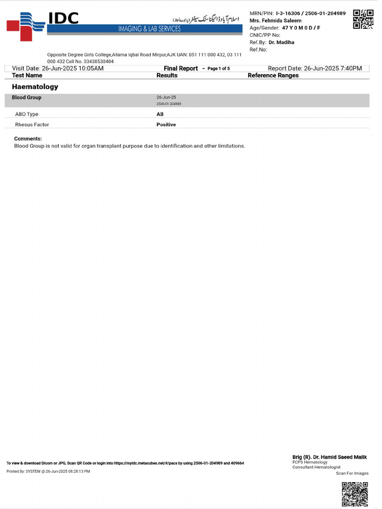 Patient Report PDF | PDF