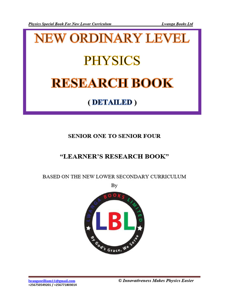 s1-s4 Phy Learner's Research Book (LBL.) | PDF | Fires | Combustion