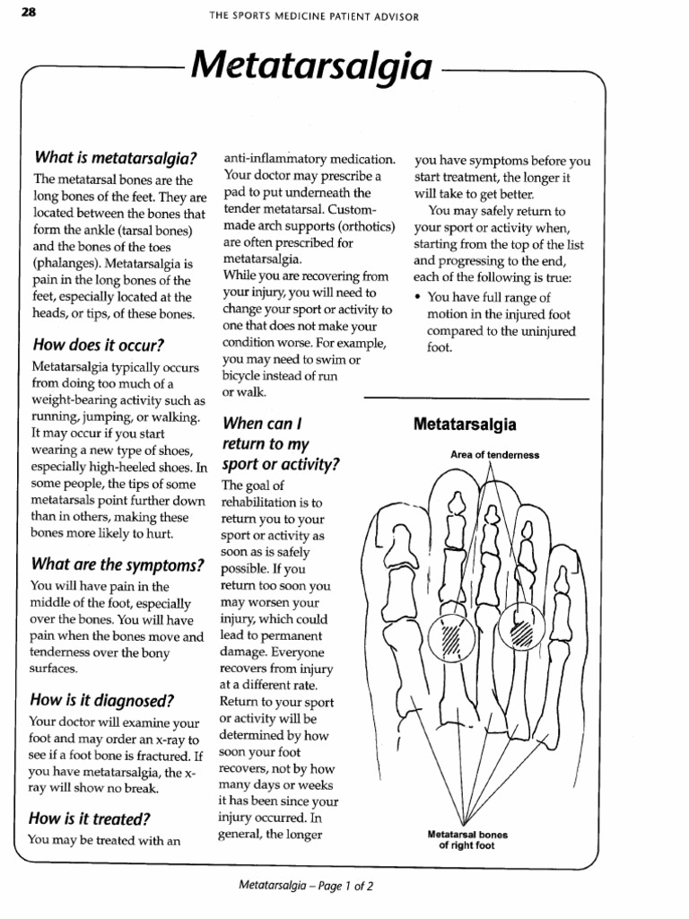 110 - Metatarsalgia | PDF