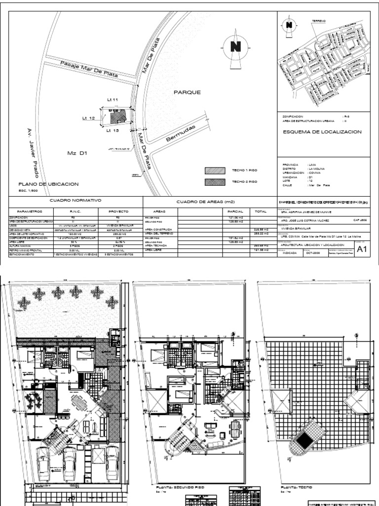 Planos (Ubicación Arquitectura Elevación Diseño Eléctrico Gas) | PDF