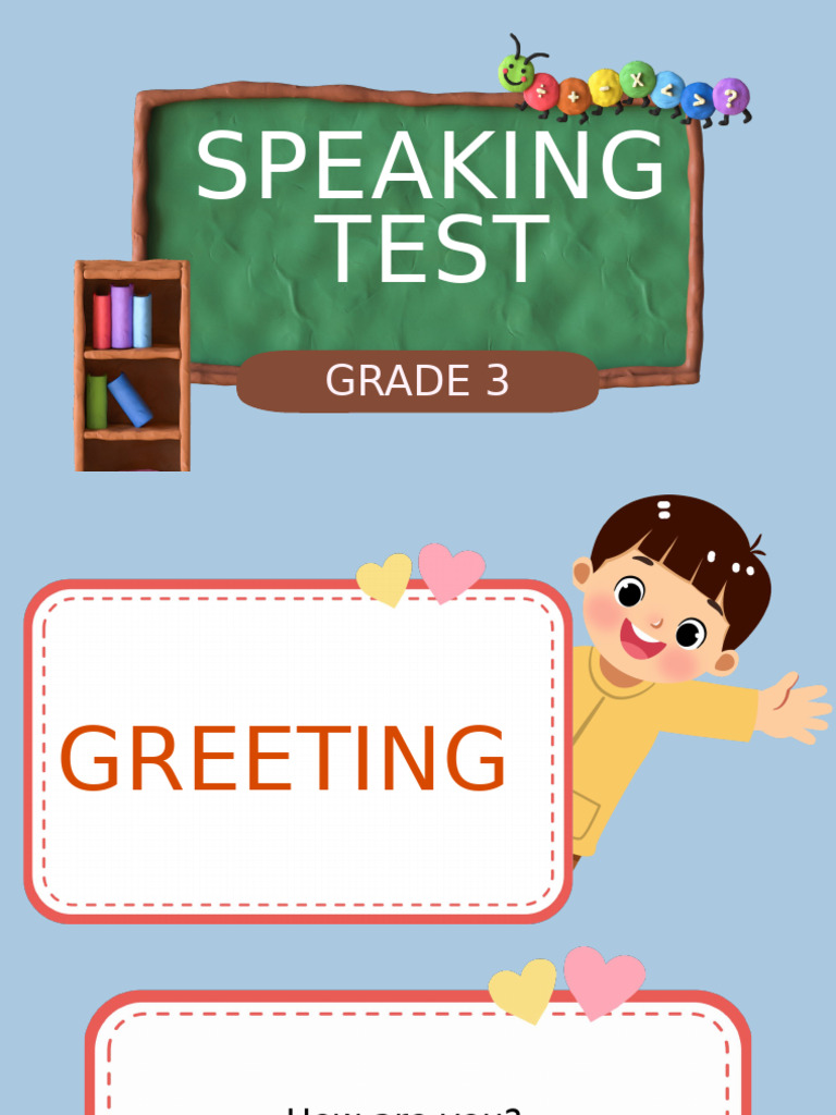 Grade 3 Speaking Test Guide | PDF