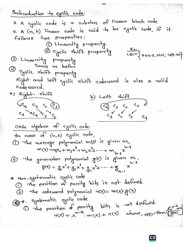 Cyclic Code | PDF