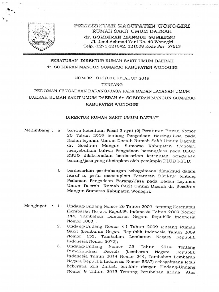 Perdir Pengadaan Barang Jasa | PDF