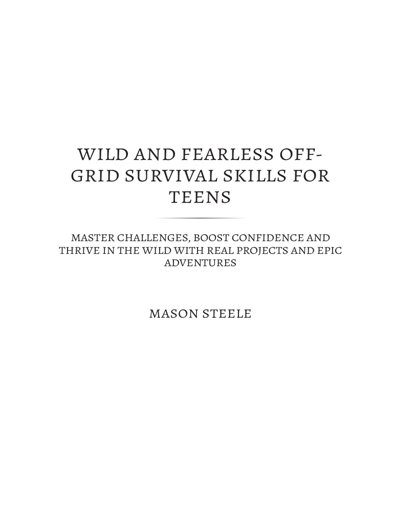 Off-Grid Survival Skills for Teens | PDF | Knot | Constellation