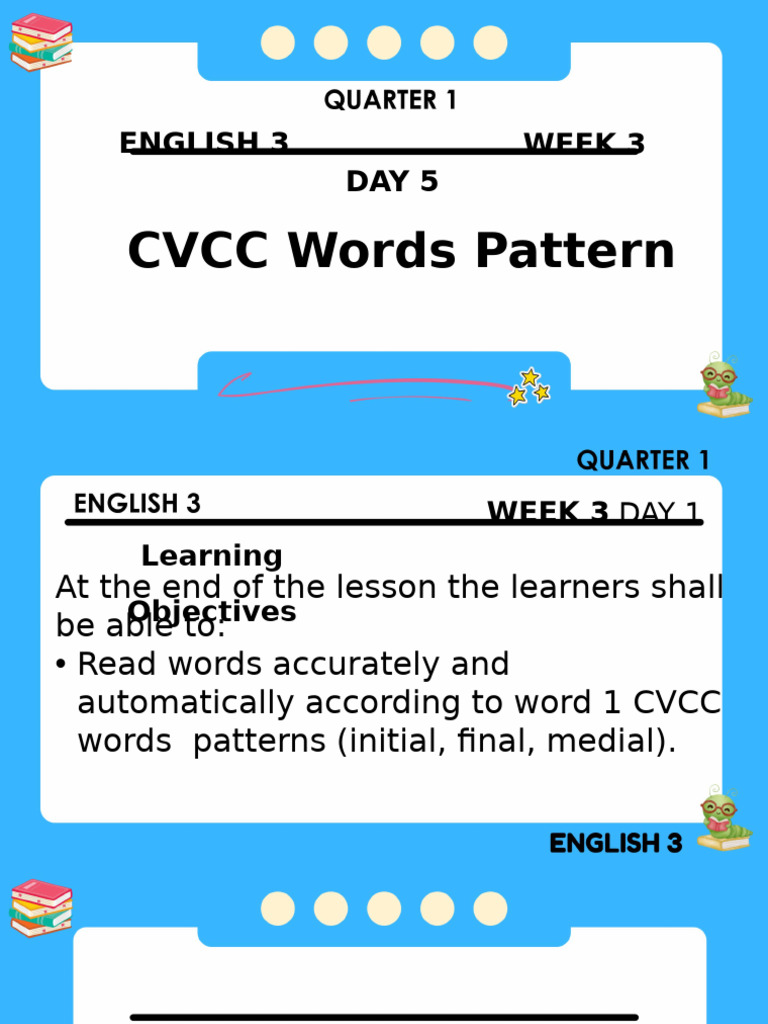 CVCC Word Patterns for Grade 3 | PDF