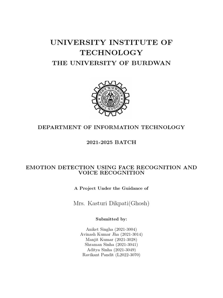 Emotion Detection Using Facial and Voice Recognition | PDF | Support Vector Machine | Deep Learning
