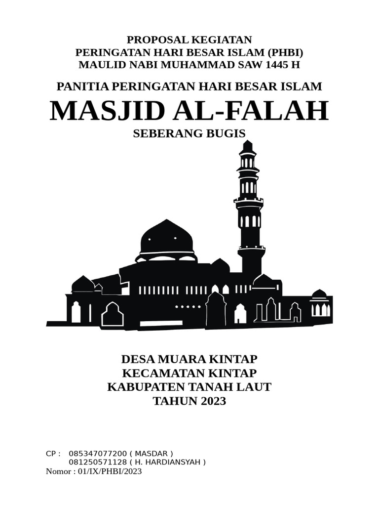 Proposal Kegiatan Maulid Nabi 1445 H | PDF