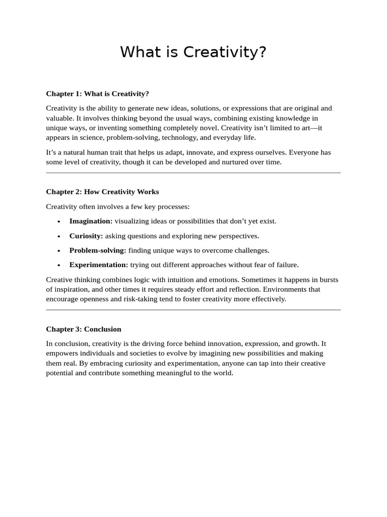 What Is Creativity | PDF
