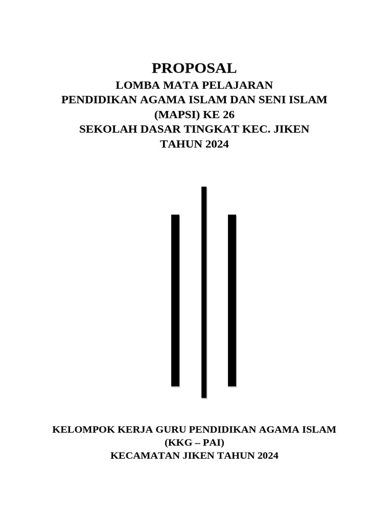 Proposal Lomba MAPSI SD Jiken 2024 | PDF