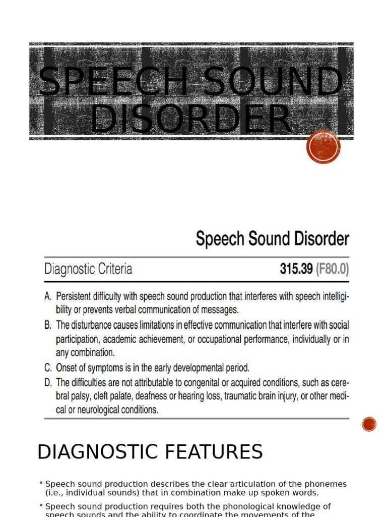 Speech Sound Disorder Overview | PDF | Speech | Mental Disorder