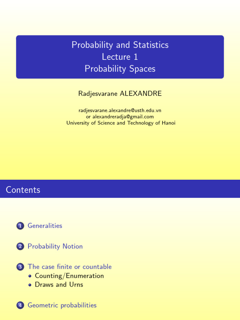 Introduction to Probability Spaces | PDF | Probability | Mathematics