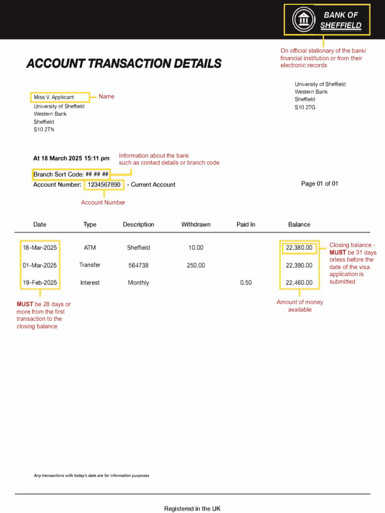 Bank Account Transaction Summary | PDF | Banks | Business