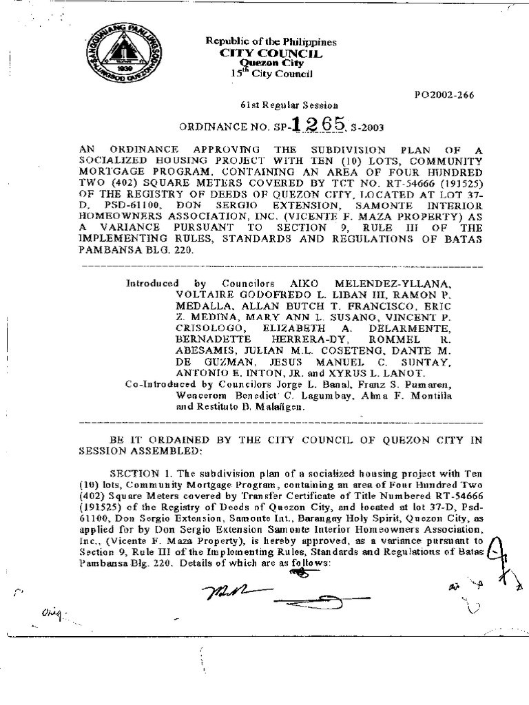 CMP Subdivision Plan | PDF