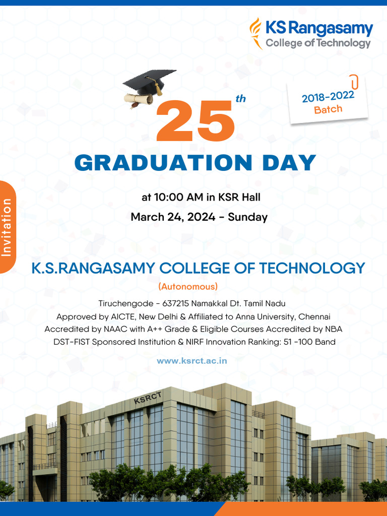 KSRCT Graduation Day Invitation 2024 | PDF
