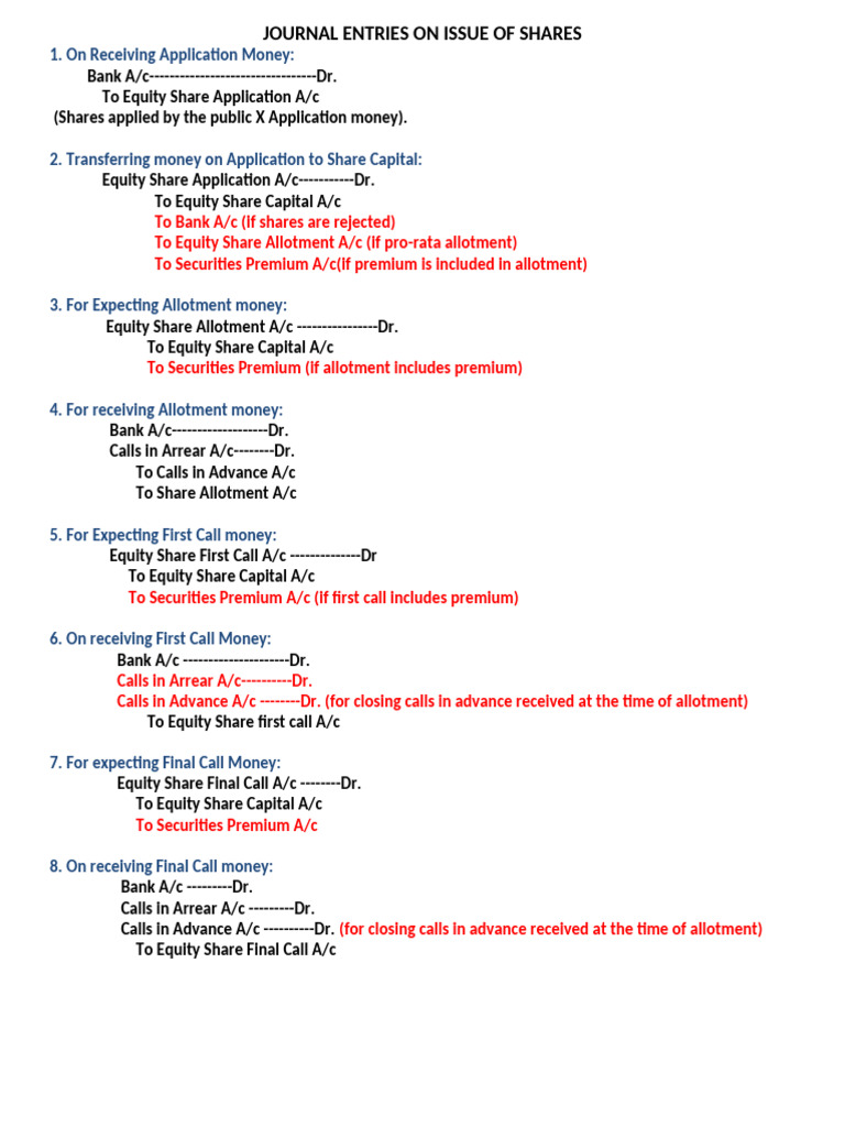 Journal Entries for Share Issuance | PDF | Interest | Securities (Finance)