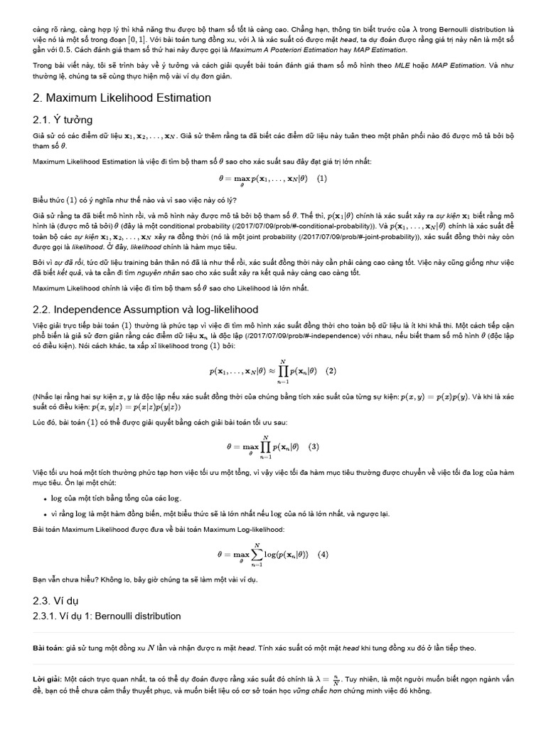 Maximum Likelihood Estimation: Head Maximum A Posteriori Estimation MAP ...