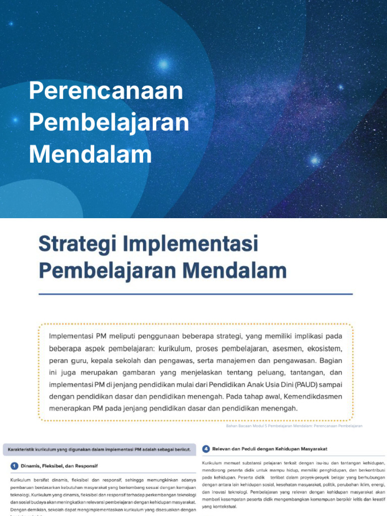 Modul 5 - Perencanaan Pembelajaran Mendalam Untuk Guru | PDF