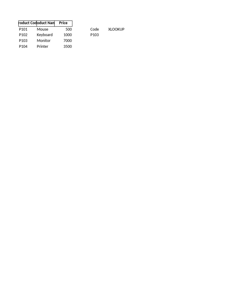 Xlookup Practice | PDF