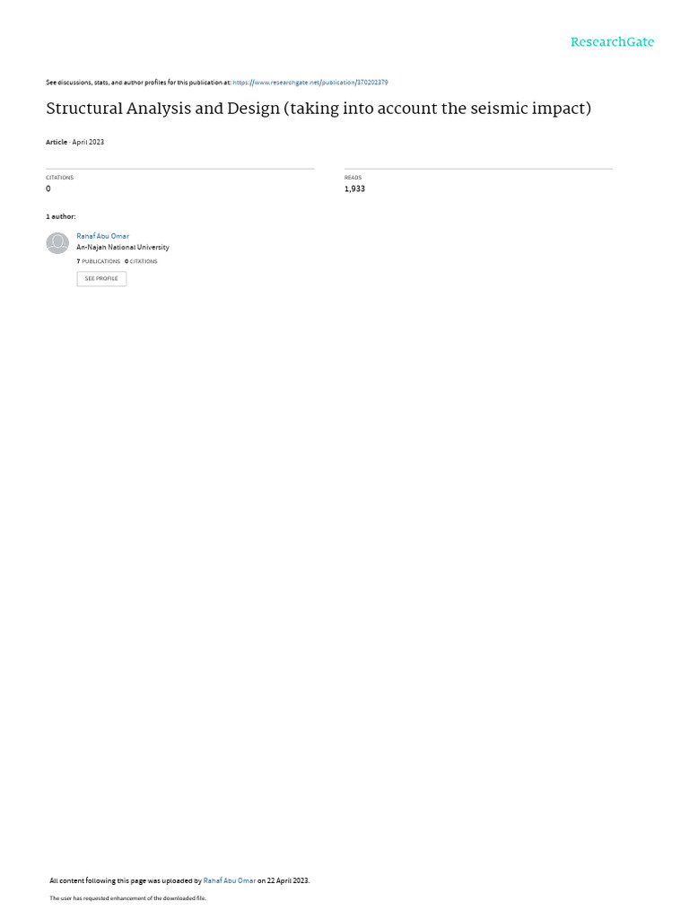 Structural Analysis and Design | PDF | Beam (Structure) | Strength Of ...