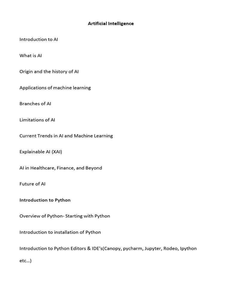 Artificial Intelligence and Python | PDF | Python (Programming Language) | Statistics