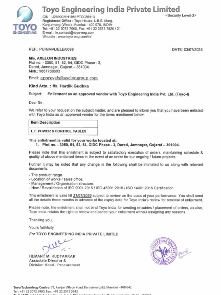 TOYO Engineering India Pvt. Ltd. | PDF