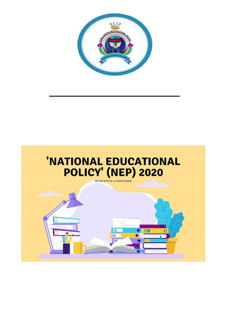 National Education Policy 2020 Project | PDF