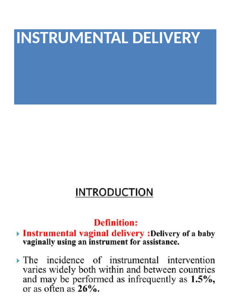 Instrumental Delivery | PDF
