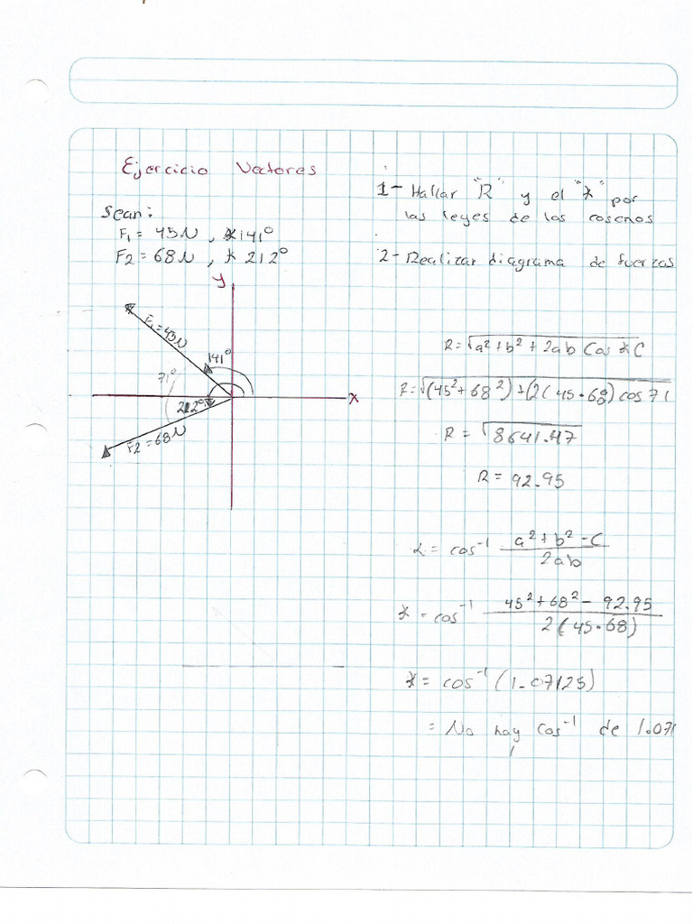 Solución de Ejercicio (Vector) | PDF