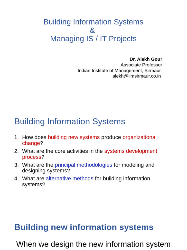 Building Information Systems & Project Management | PDF | Project ...