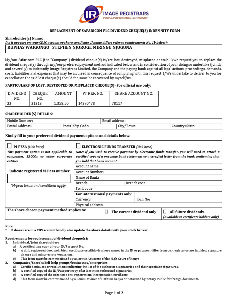 Ruphas Waigongo Stephen Njoroge Miringu Njuguna | PDF | Notary Public ...