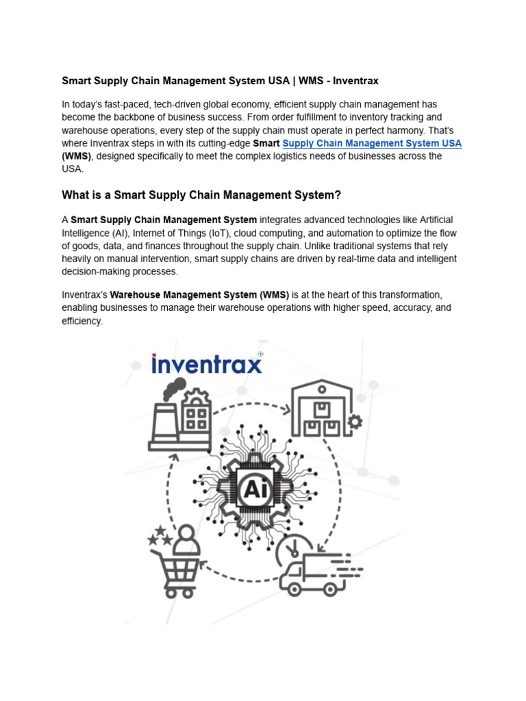 Advanced Supply Chain Management USA - Streamline Operations | PDF ...