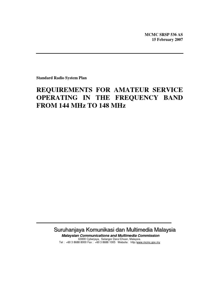 Amateur Band Plan | PDF | Radio Spectrum | Radio