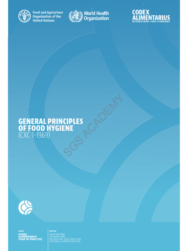 Standard - CXC 1 1969 2022 | PDF | Food Safety | Hazard Analysis And ...