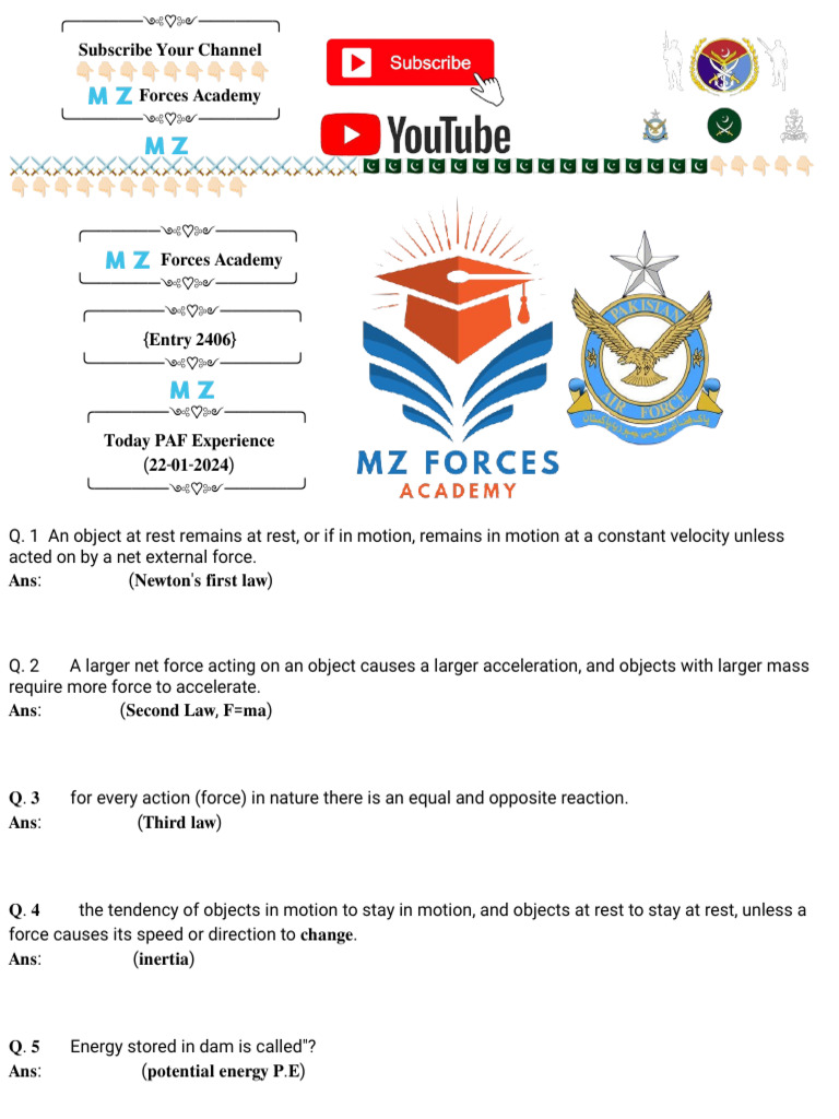Entry 2406 PAF Airmen All Branches Experience With Ans Regard by - MZ Forces Academy-Compressed ...