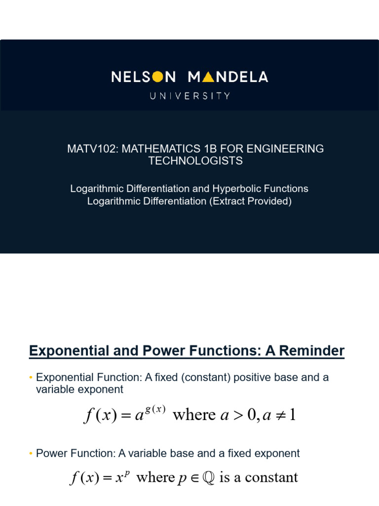 Logarithmic Differentiation Explained | PDF