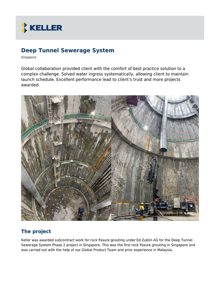 Deep Tunnel Sewerage System | PDF
