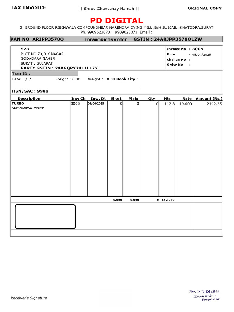 Purchase Bill s23 | PDF | Payments | Taxes