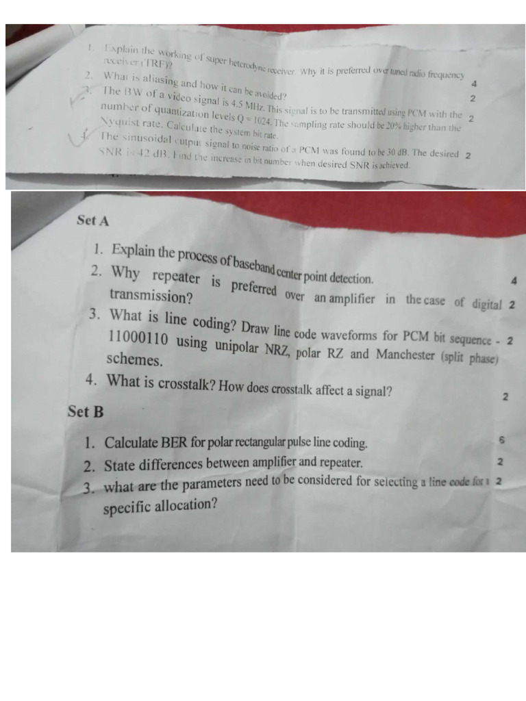 CT Question Digital Communication | PDF