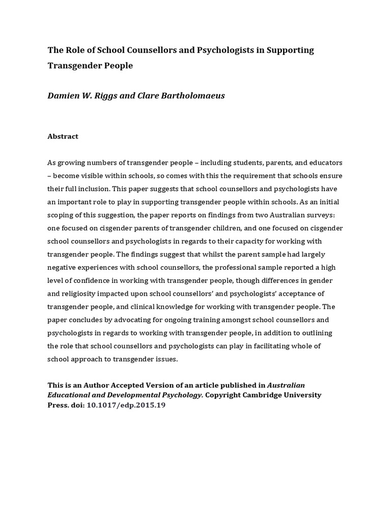 The Role of School Counsellors and Psychologists in Supporting ...