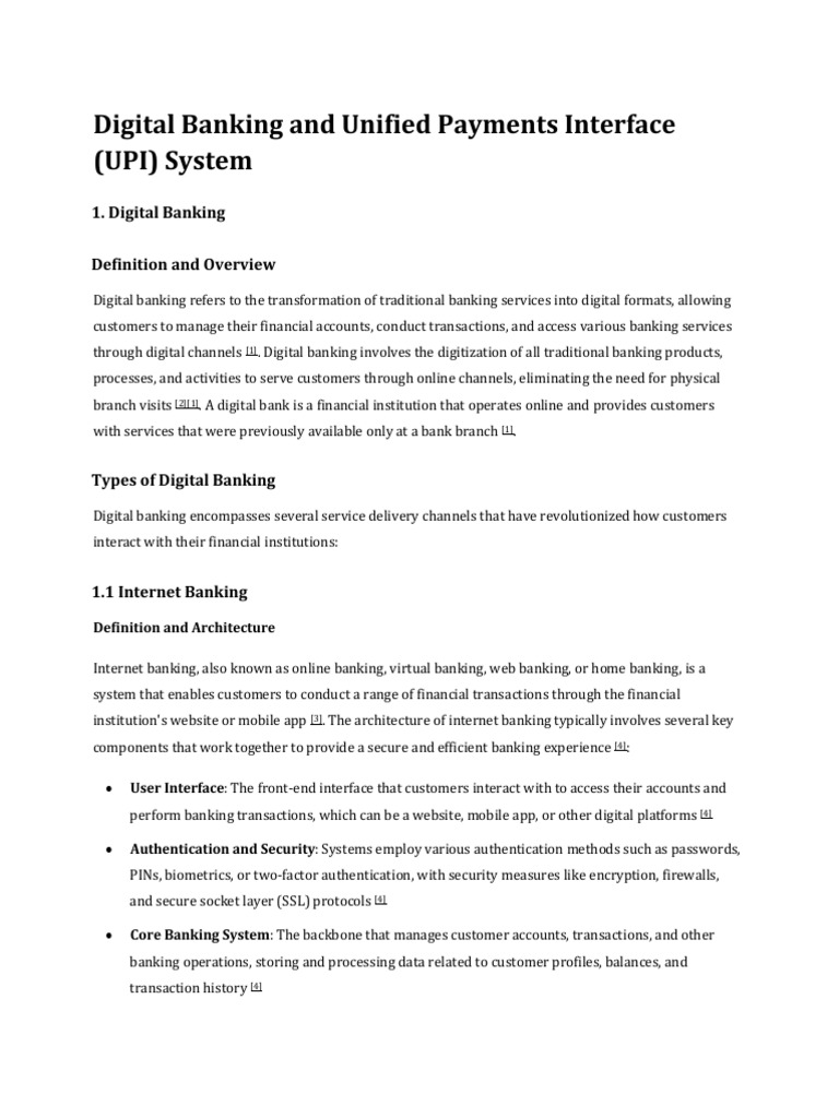 Lecture Notes - Digital Banking and Unified Payment | PDF | Computer ...