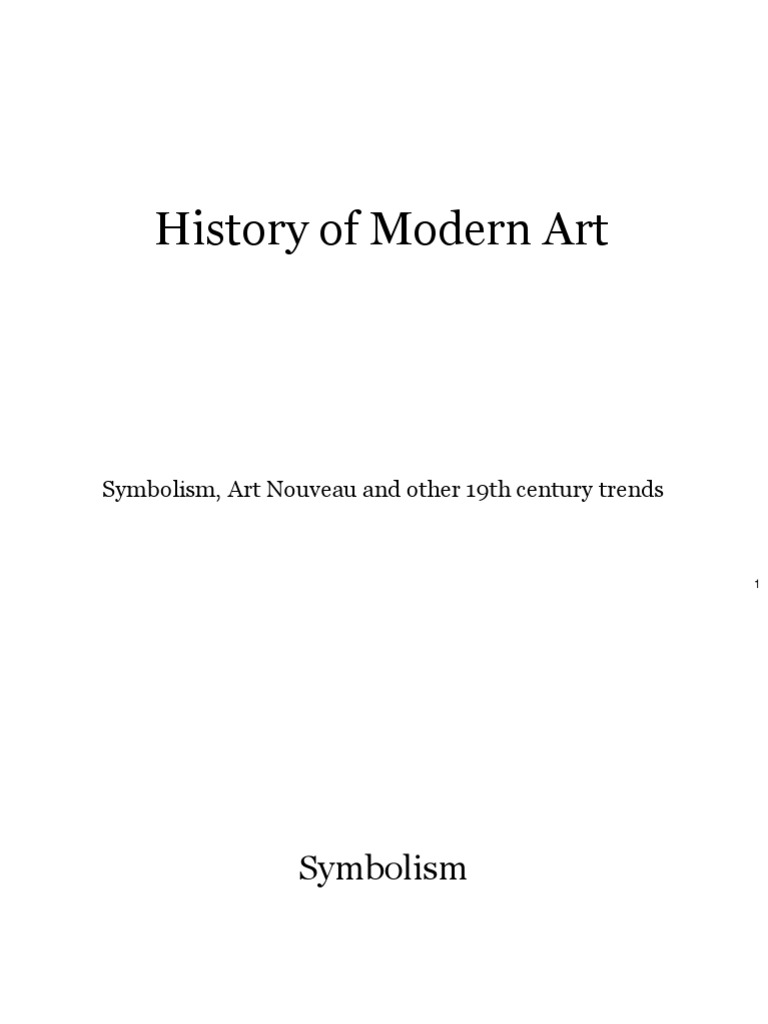 Symbolism & Art Nouveau Slides (Week 3) | PDF | Symbolism (Arts) | London