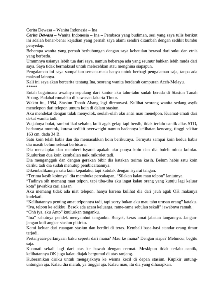 Cerita Dewasa: Pengalaman Ina | PDF