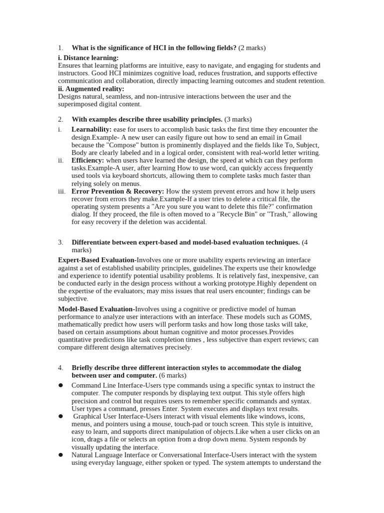 Human Computer Interaction Cat 2. Mount Kenya | PDF | Usability ...